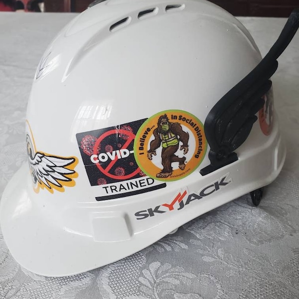 3D Printed Wings for Hard Hat: Construction Worker Accessory - Etsy