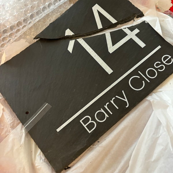 Slate House Sign | Rustic House Plaque - Etsy