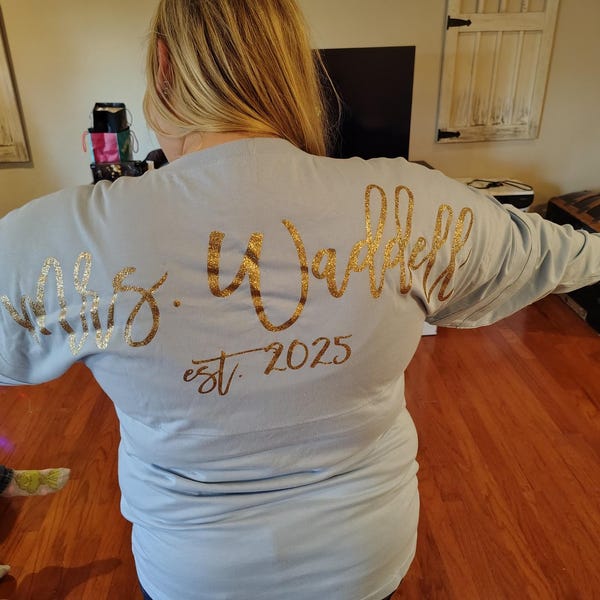 Oversized Mrs. Bride Jersey Shirt, Honeymoon Shirt, Engagement Gift ...