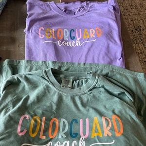 Comfort Colors Customized Colorguard Shirt, Retro Personalized Color ...