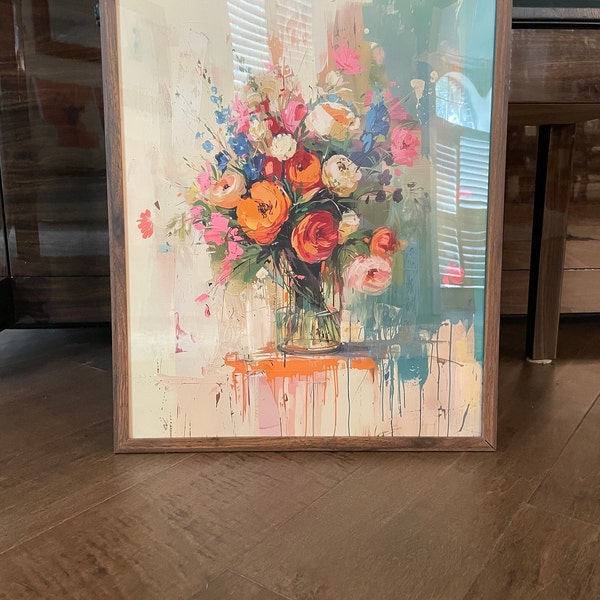 Framed Printed Artwork Modern Abstract Printed Art Framed Art Gift High ...