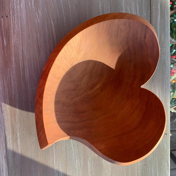 12" Solid Cherry Bowl, Wooden Bowl, Food Safe Wooden Bowl, Cherry Salad ...