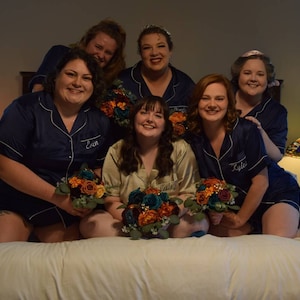 Plus Size Pajamas, Bridesmaid Pjs, Silk Pajamas, Personalized Pajamas ...