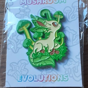 Leafeon Mushroom Enamel Pin Eeveelutions Matched With Fungi Species - Etsy