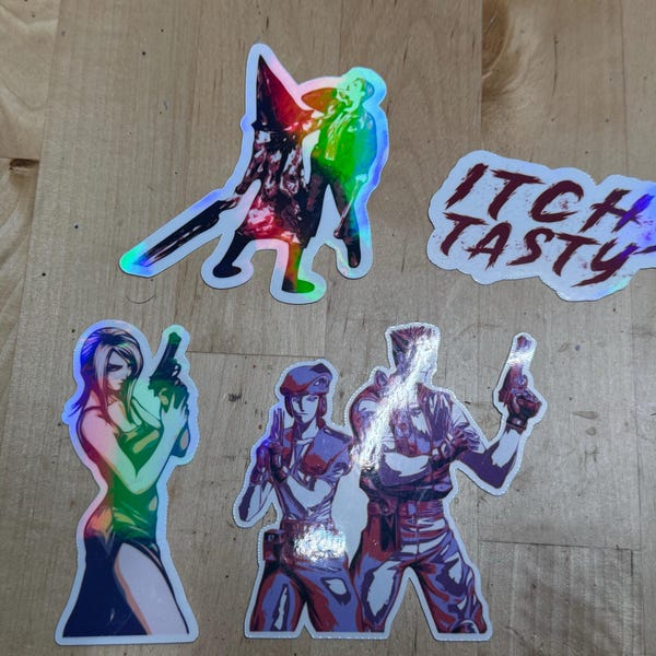 Jill Valentine & Chris Redfield Sticker (purple) | Resident Evil ...