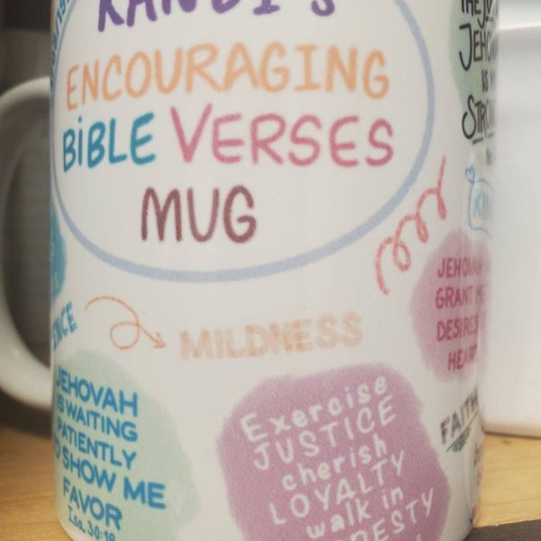 JW Personalized Bible Verse Mug Encouraging Bible Verses Philippians 4: ...