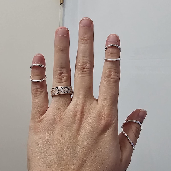 Adjustable Sterling Silver Splint Ring for PIP DIP Joint Support - Etsy
