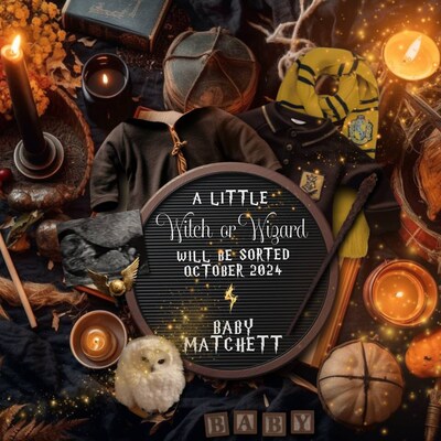 Wizard Gender Reveal Party Invitation, Magical Baby Reveal Invite ...