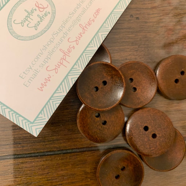 50 Large Mixed Color Wooden Buttons 30mm 1 1/8 Inch Mixed Colors 2 Hole ...