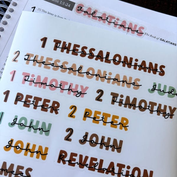 Chronological One Year Bible Reading Plan Vinyl Checklist Sticker for ...