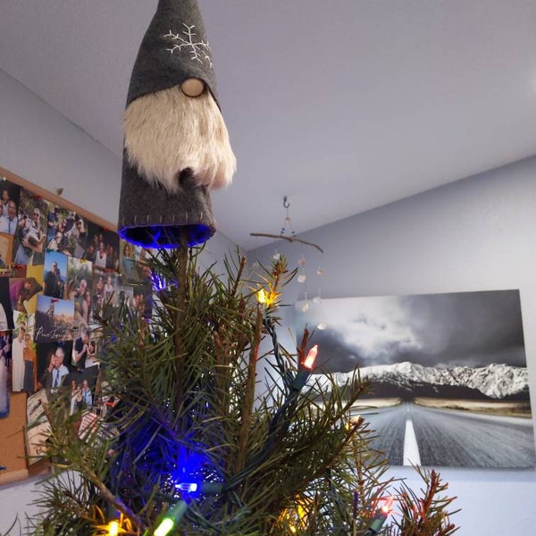 Gnome Christmas Tree Topper, Tree Topper, Felt Tree Topper - Etsy