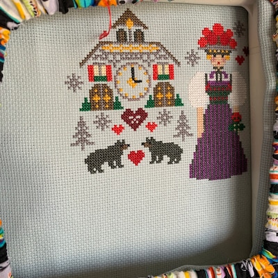 CROSS STITCH KIT Yellow House Sampler by Riverdrift House - Etsy