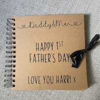 Personalised Memory Book - Father's Day Gift - Keepsake Book ...