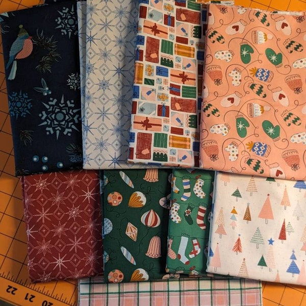 9 Patch Pivot Quilt Kit, Large Throw Quilt, Bloomberry Fat Quarter ...