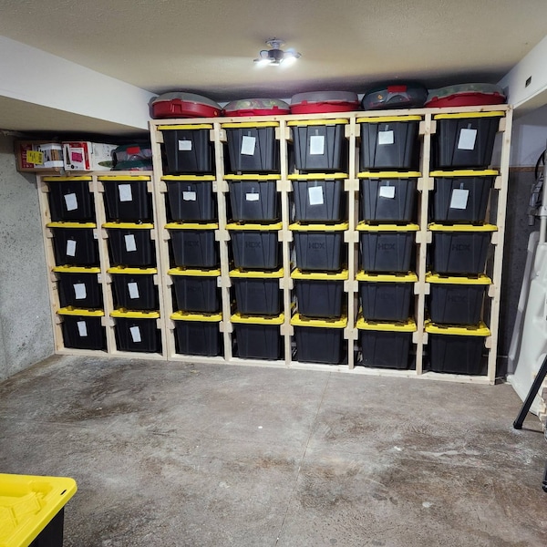 Ultimate 2x4 Sliding Tote Storage Plans - Easy DIY Plans All Sizes - Etsy