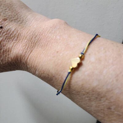 Red Silk String Ring With 14k Gold Bead Empath Protection Red String of ...