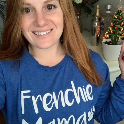 Frenchie Mama Shirt Frenchie Mom Tee French Bulldog Paw Print Soft ...