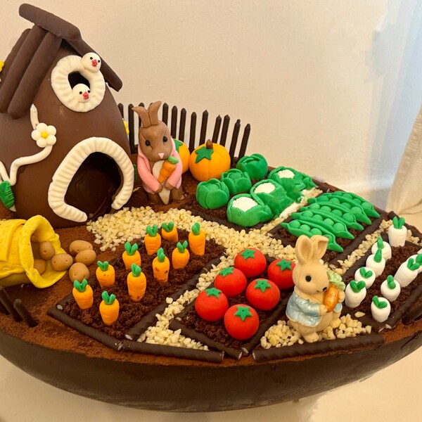 Peter Rabbit Edible Fondant Cake Topper Set, 1st Birthday, Baby Shower ...