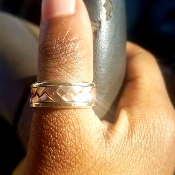 Gun Ring - 14K Two Tone Gold Men's Revolver Ring - Handmade 14K Gold ...