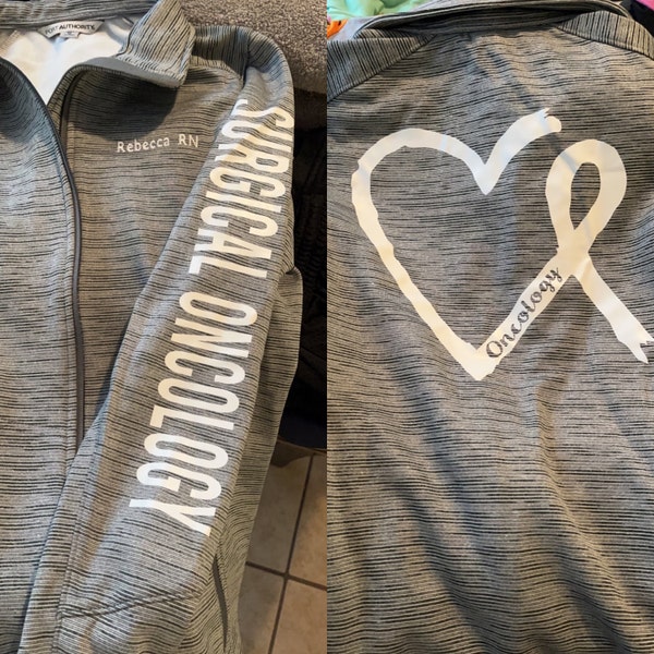 Personalized Oncology Nurse Embroidered Jacket for Women - Hospital ...