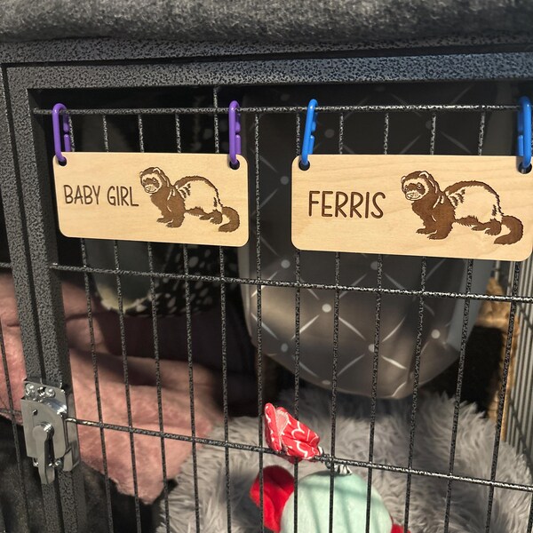 Ferret Cage Sign, Ferret Cage Accessories, Ferret Decor, Ferret Gifts ...
