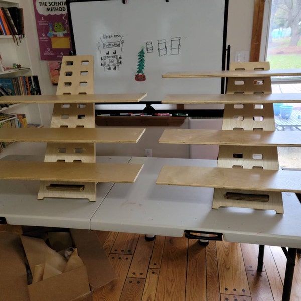 Fraser 3 Shelf Sloped Portable Display - Etsy