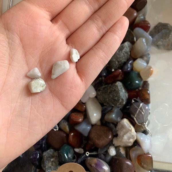 Rainbow Moonstone Semi Tumbled Gemstone Mini Chips 5 - 15 Mm: Choose ...