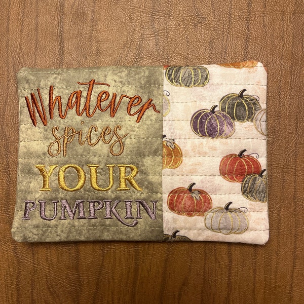 Set of 4 Different Fall Mug Rug in the Hoop Machine Embroidery Design ...