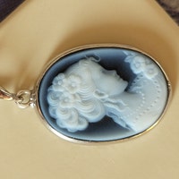Flower cameo ring handmade shell cameo floral shell cameo - Etsy Italia
