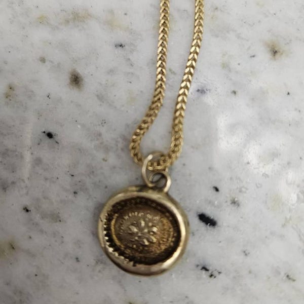 Persevere, Don't Give Up. Antique Wax Letter Seal. Sterling Pendant. - Etsy