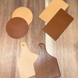 Rectangle Shape, Vegetable Tanned Leather Rectangle Cut Outs, 1 1/4 X 1 ...