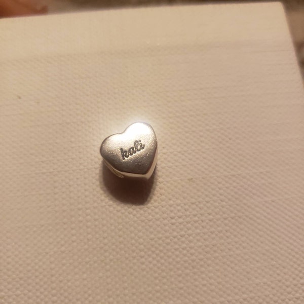 Tiny Custom Name Charm • Personalized Bracelet Charm • Dainty Name Bead ...