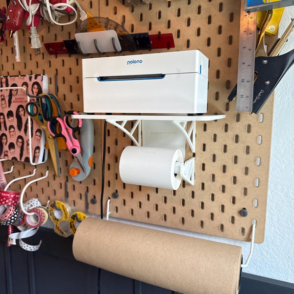 Thermal Label Printer Shelf, SKADIS or 1/4" Pegboard Compatible ...