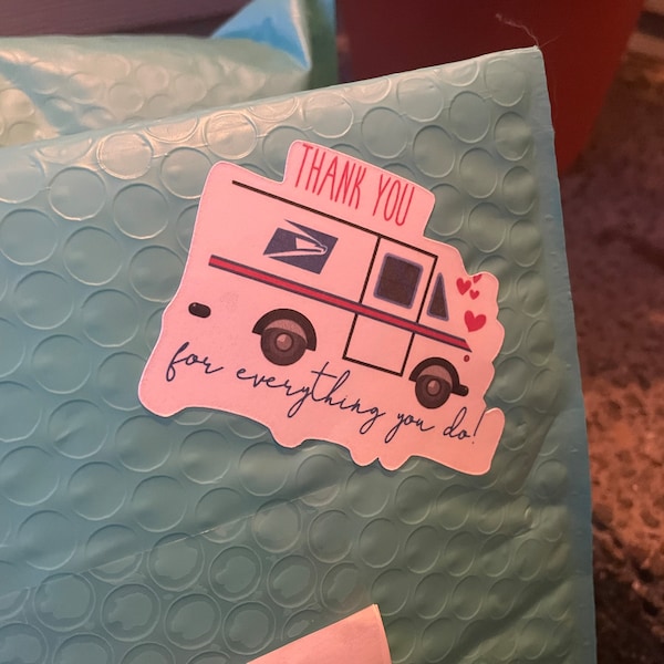 Digital,thank You Mailman Decal,thank You USPS Waterproof Vinyl Sticker ...