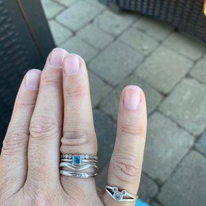 Stackable Gold Rings Gold Stack Ring Set 2 Birthstone - Etsy