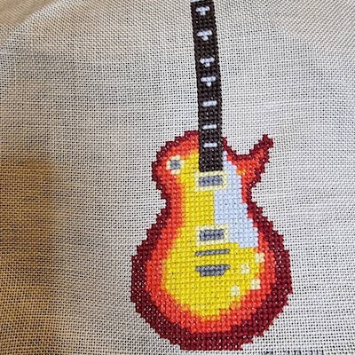 Acoustic Guitar Cross Stitch Pattern - Etsy