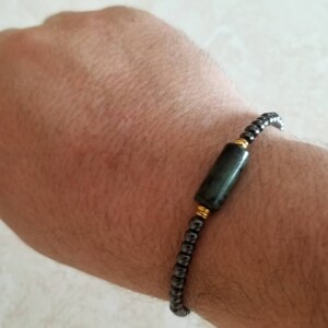 Men's Magnetic Magnetite Lodestone Double Bracelet Black - Etsy Canada