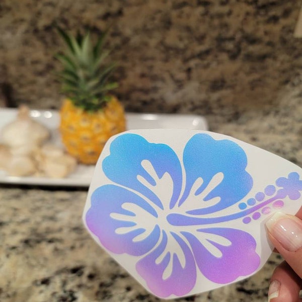 Hibiscus Flower - Vinyl Sticker/decal - Etsy