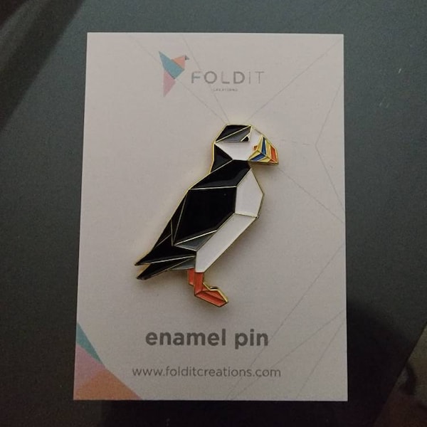 Puffin Enamel Pin,enamel Pin,origami Jewelry,puffin Pin,puffin Jewelry ...