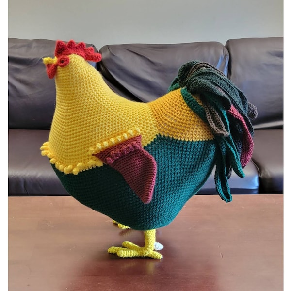 Rooster Crochet Pattern - Life-sized Rooster Amigurumi Pattern - Etsy