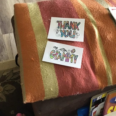 3 Grammy Sticker, Grammy Decal, Hand Drawn Sticker, Grammy Gift, Gift ...