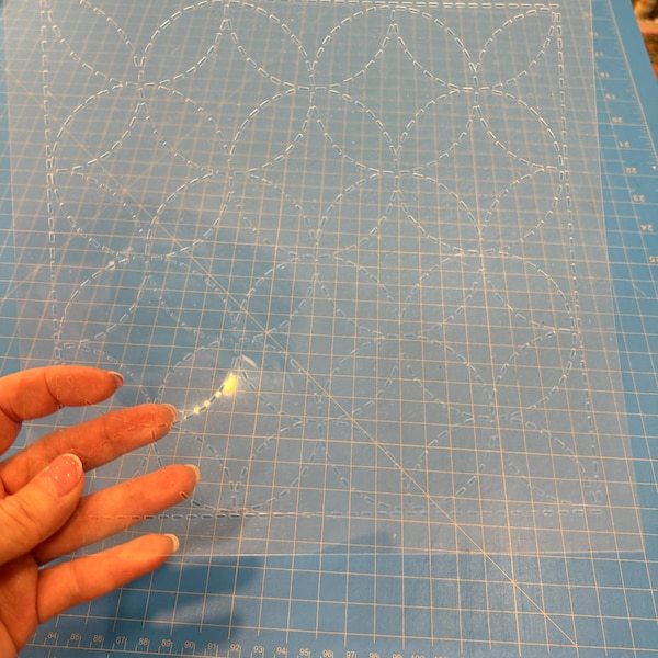 Sashiko Stencil Shippo Tsunagi Pattern Seven Treasures Mylar Plastic ...