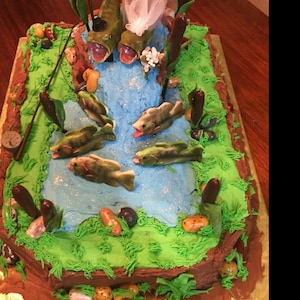 Bass, Fish, Wedding Cake Topper, Fishing Wedding Cake Topper, Fisherman ...