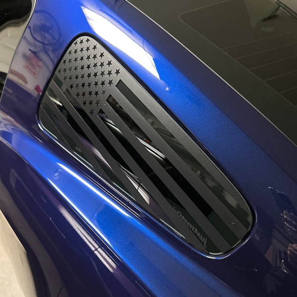Mustang American Flag Rear Quarter Window Accent Decal (2010-2014)(both ...