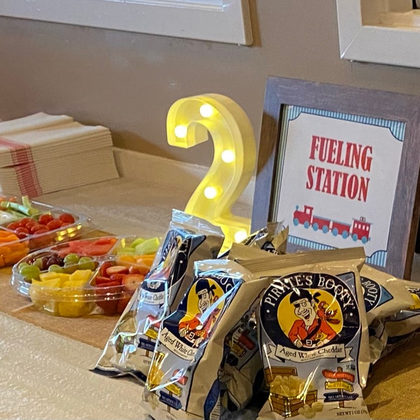 Train Sign Fueling Station - DIY Printable Train Sign - INSTANT ...