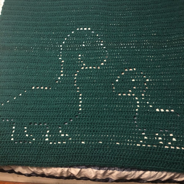 Dinosaur Filet Crochet Baby Blanket PDF Pattern - Etsy