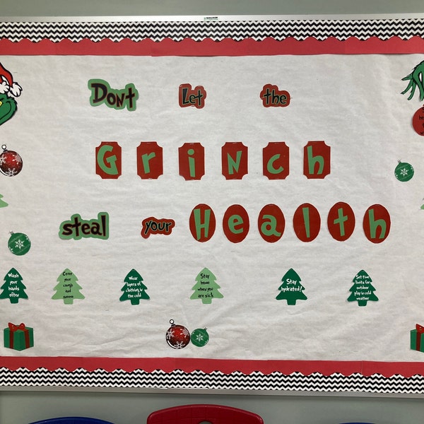 Christmas/december/winter Health Bulletin Board/door Decor Kit for ...