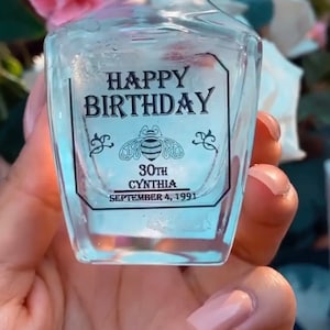 PRINTABLE 375ML Birthday Custom Label 1738 Cognac Custom | Etsy