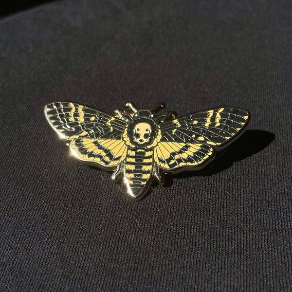 Death's-head Hawkmoth Hard Enamel Pin - Hawk Moth | Gold Variant ...