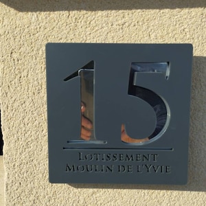 K Smart Sign Bellissima S1 Laser Cut Matt Grey & Silver Mirror Floating ...